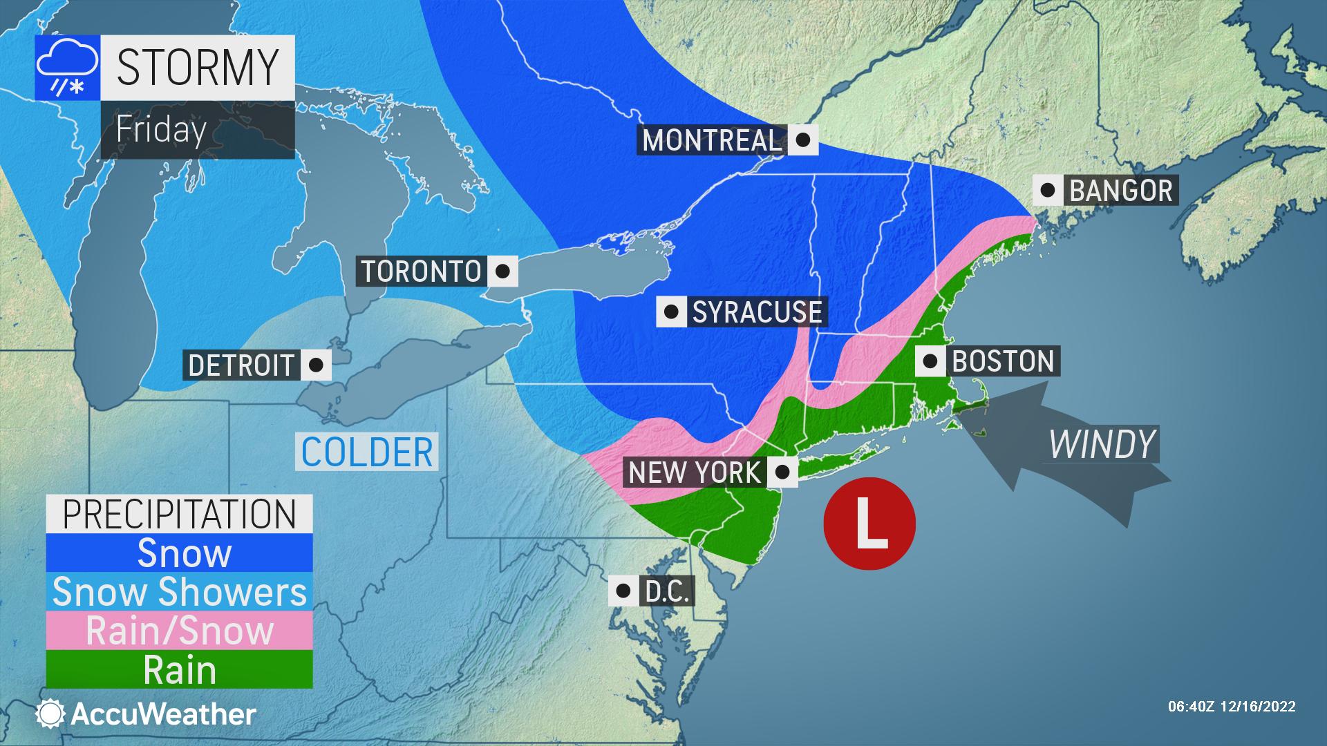 Major system bringing snow and rain to the Northeast