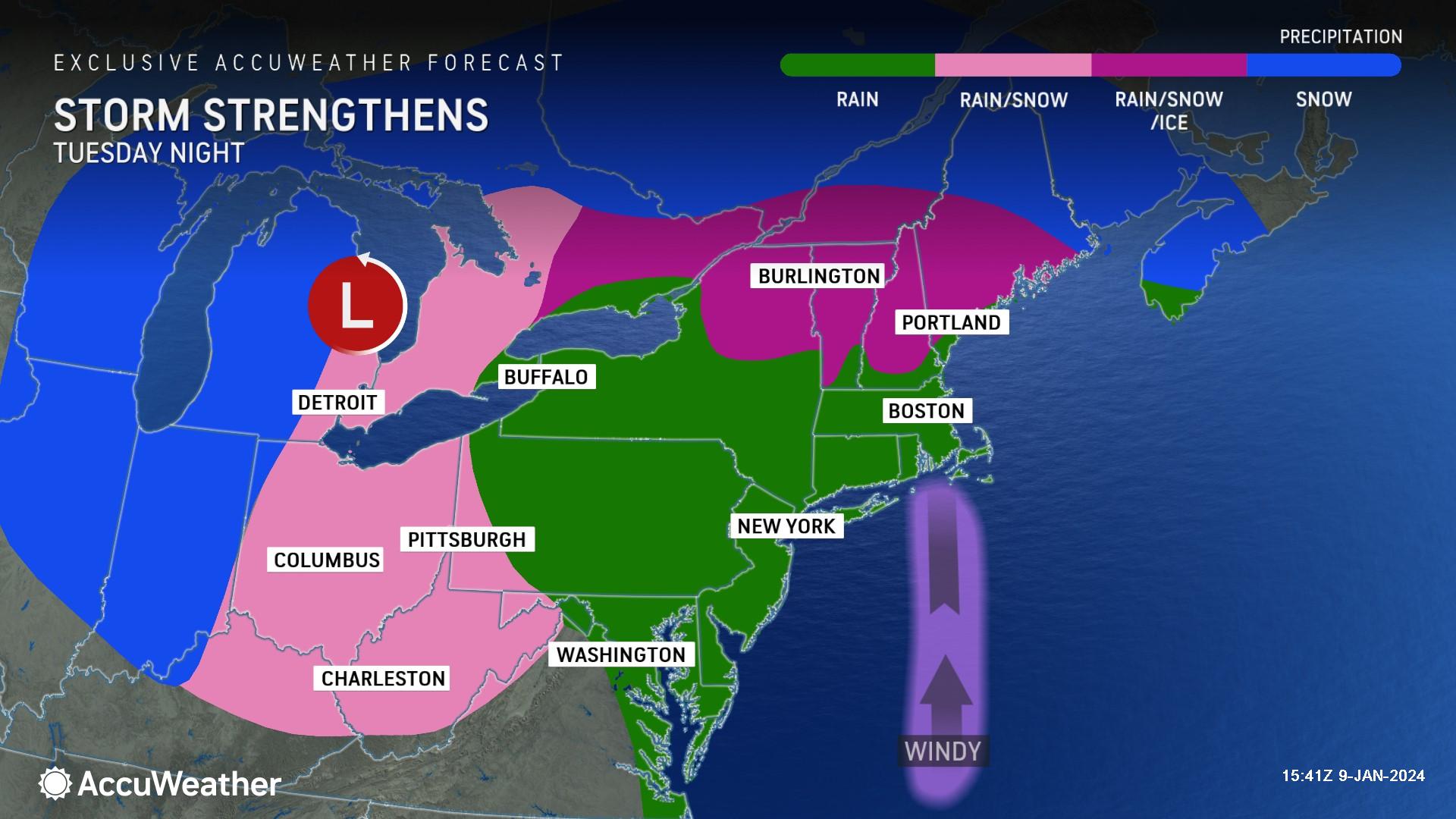 One-two Punch: Large, dangerous storm bringing snow, severe ...