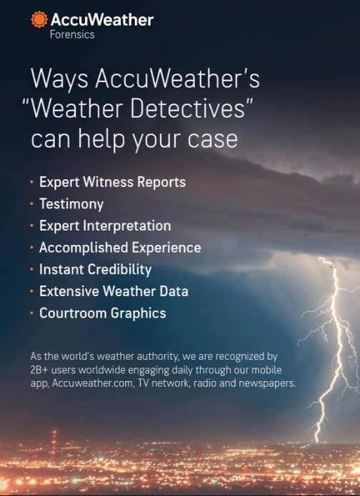 Weather Detectives? Forensic Meteorology for Legal & Insurance