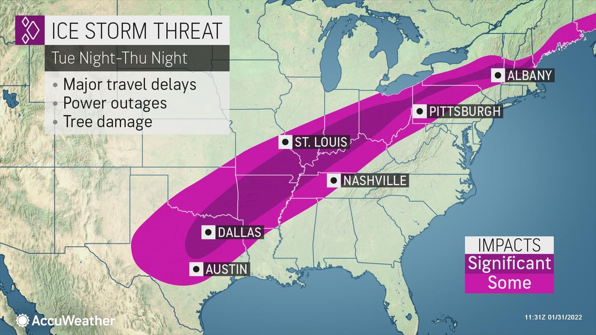 Massive winter storm spreading snow and ice across the U.S.
