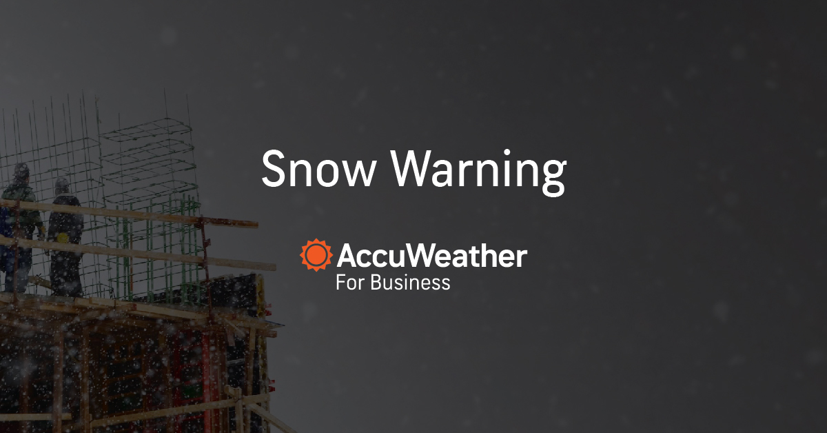 Snow Storm Warnings Service | AccuWeather For Business