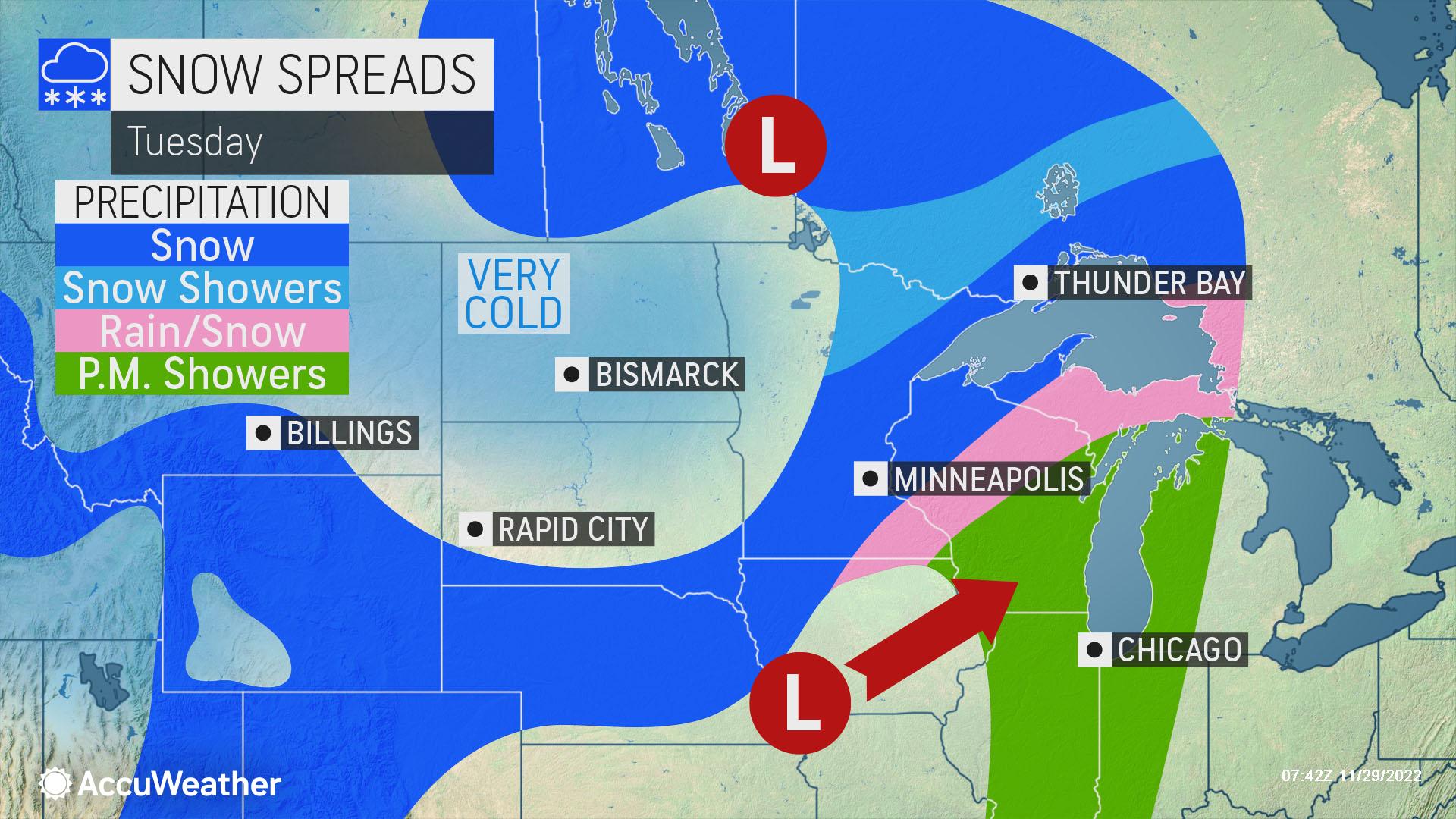 A blast of winter to bring high winds, cold temperatures, and snow to ...