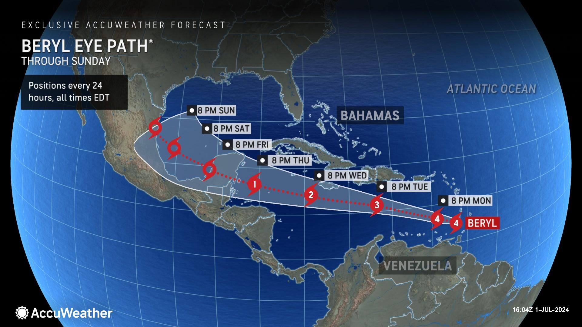 Major Hurricane Beryl Takes Aim Near Jamaica This Week After ...