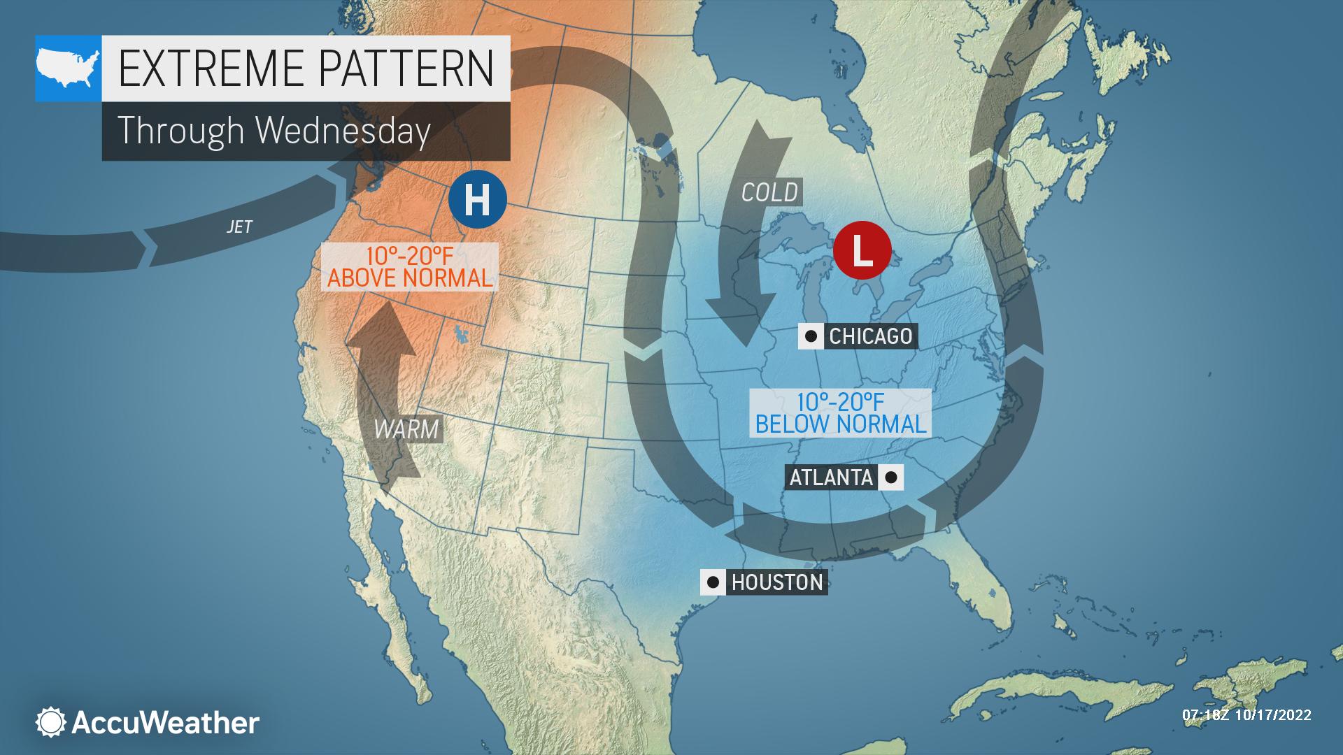 Major cold blast brings the coldest air of the season to parts of the U.S.