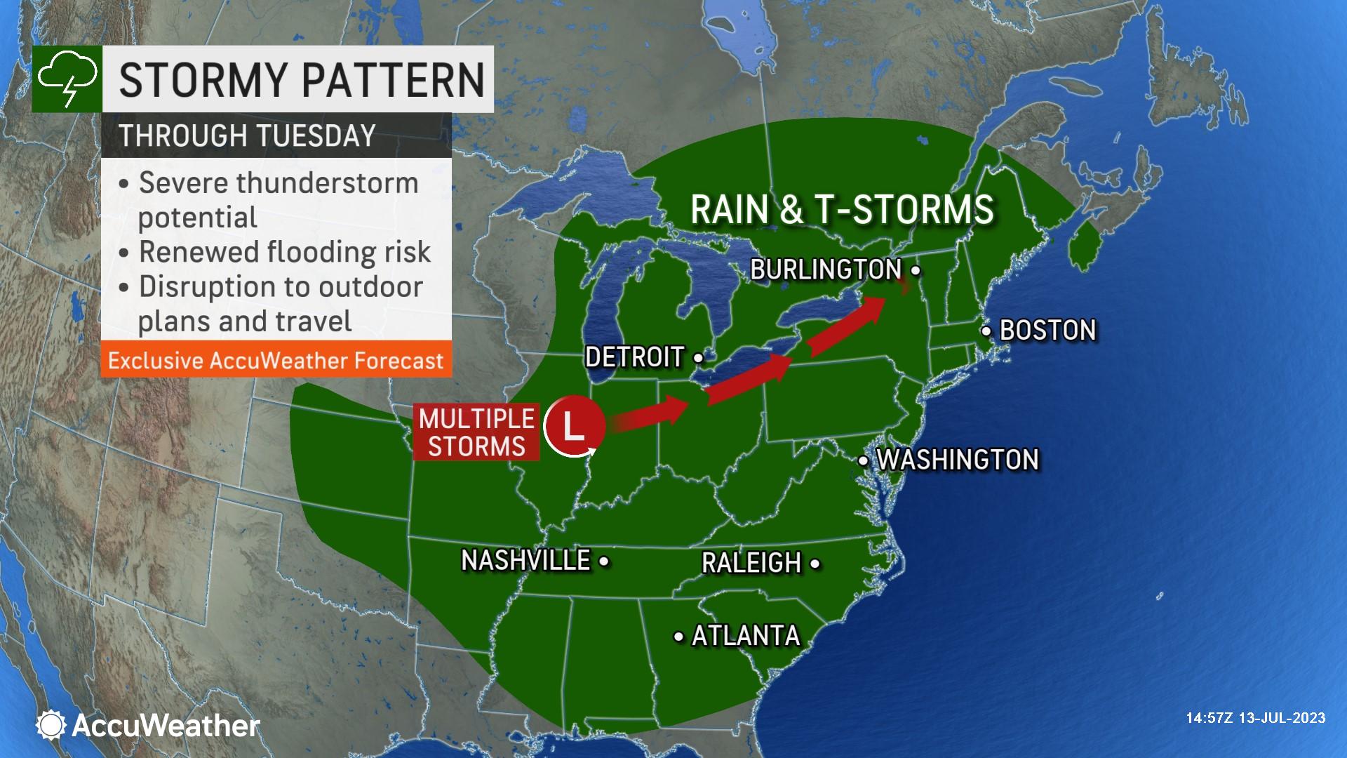 Severe weather returns to the Northeast, bringing heavy rain to an ...